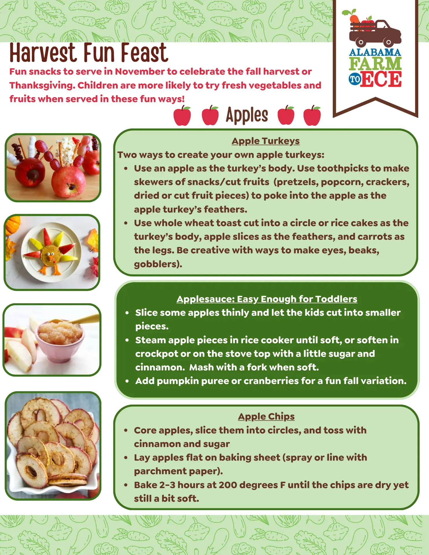 Harvest Fun Feast: Fall-Themed Snacks - Farm to ECE